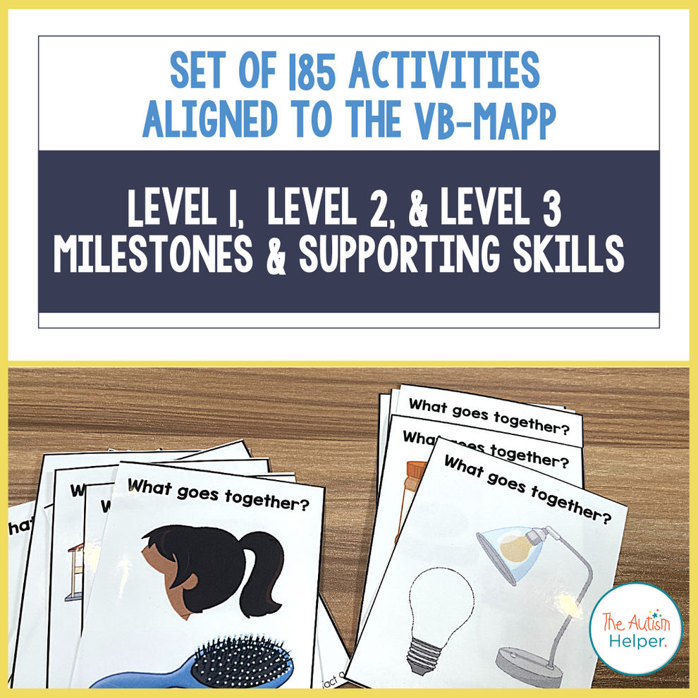 VB-MAPP Task Cards {LEVEL 1,2 AND 3 BUNDLE} – The Autism Helper