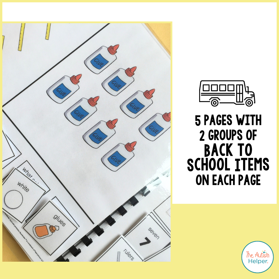 Count, Color, & Name Wh-Question Adapted Book - Back to School Edition ...