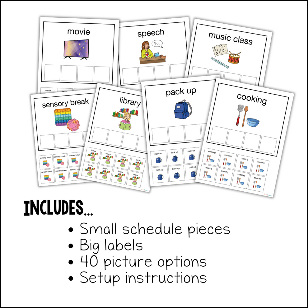 Daily Visual Schedules for Special Education – The Autism Helper