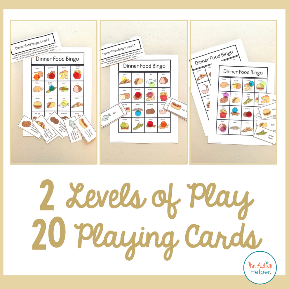 Dinner Food Bingo – The Autism Helper