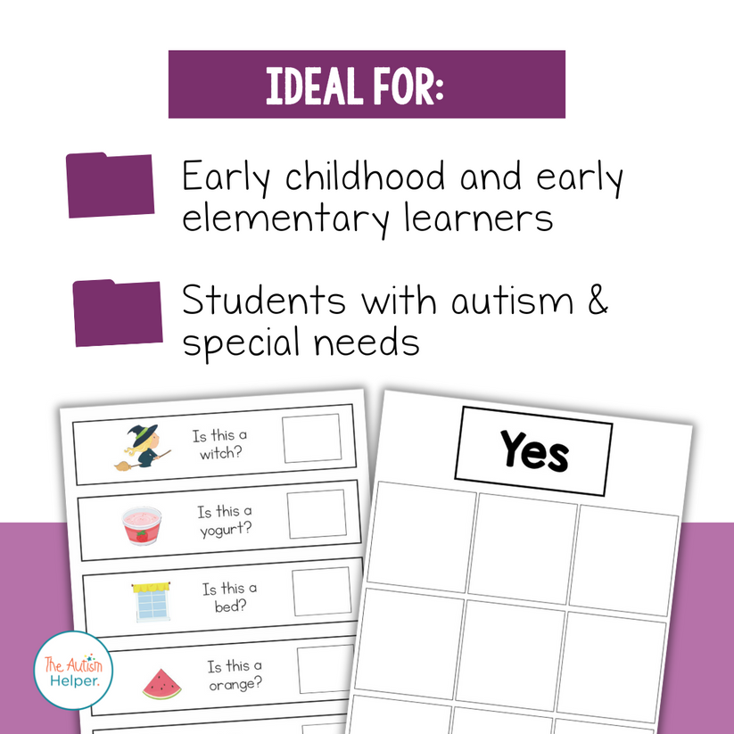 Yes and No File Folder Activities – The Autism Helper