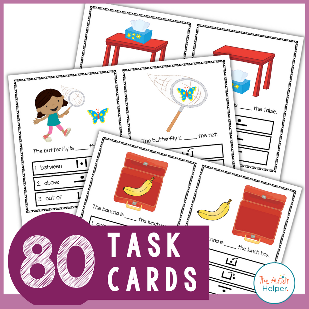 Preposition Task Cards – The Autism Helper