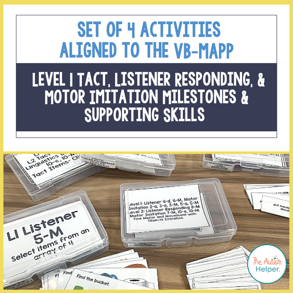 VB-MAPP Task Cards: Level 1 – The Autism Helper