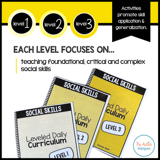 Social Skills Leveled Daily Curriculum {BUNDLE} – The Autism Helper