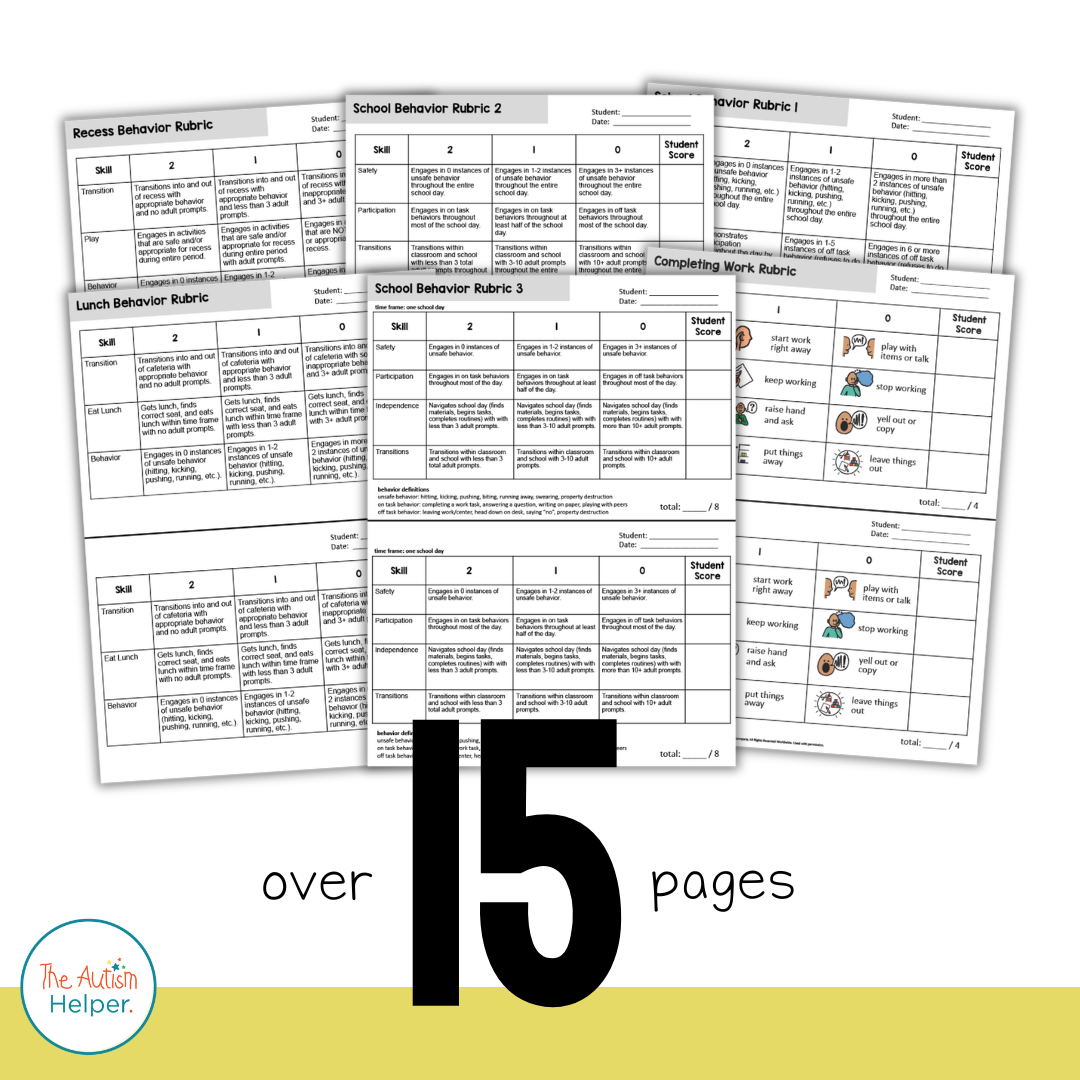Behavior Rubrics – The Autism Helper