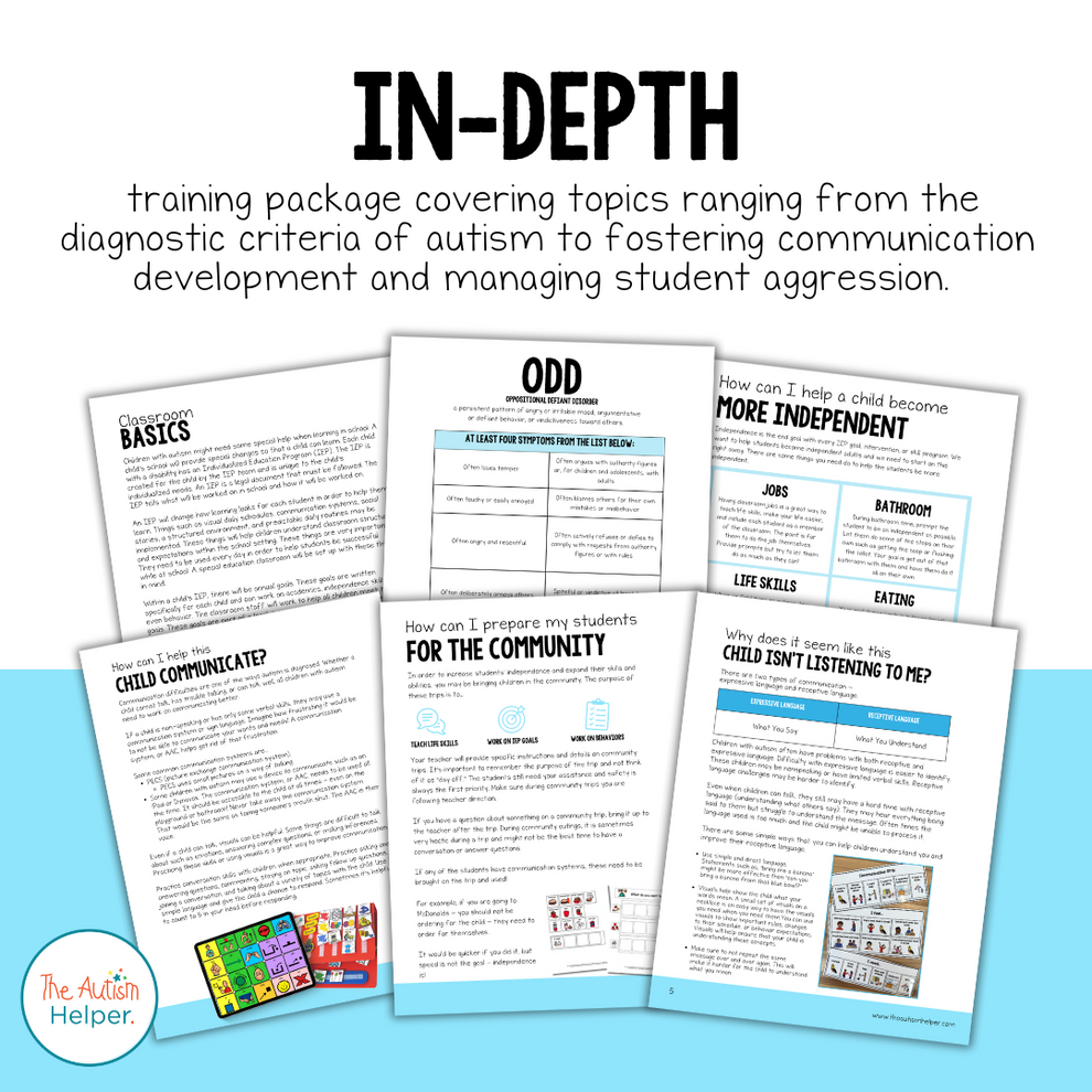 Paraprofessional Training Manual – The Autism Helper