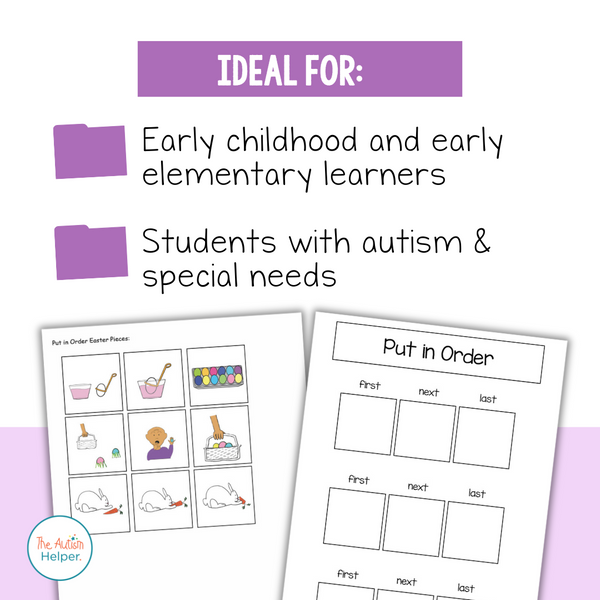 Spring Sequencing File Folder Activities – The Autism Helper