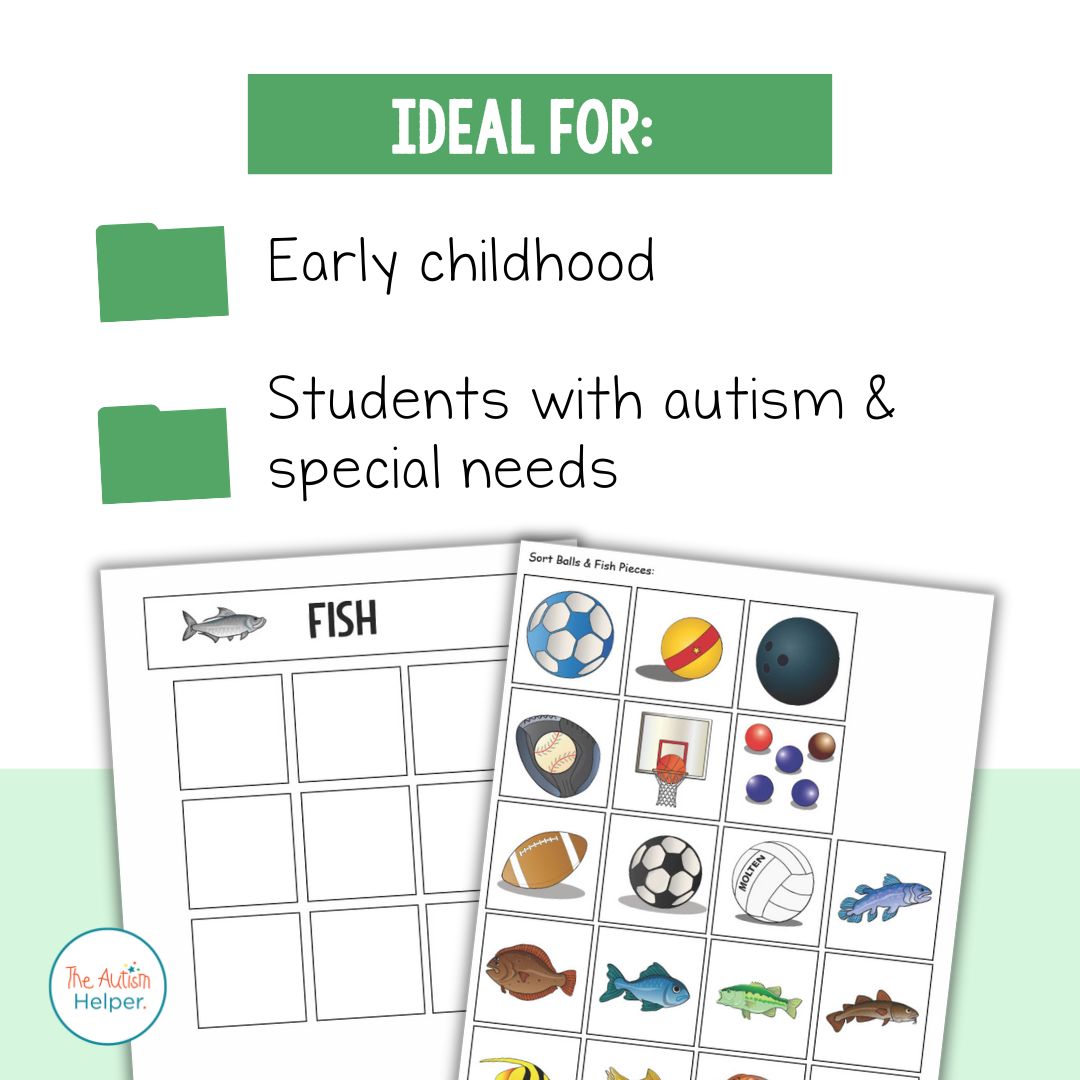 Non-Identical Sorting File Folder Activities – The Autism Helper