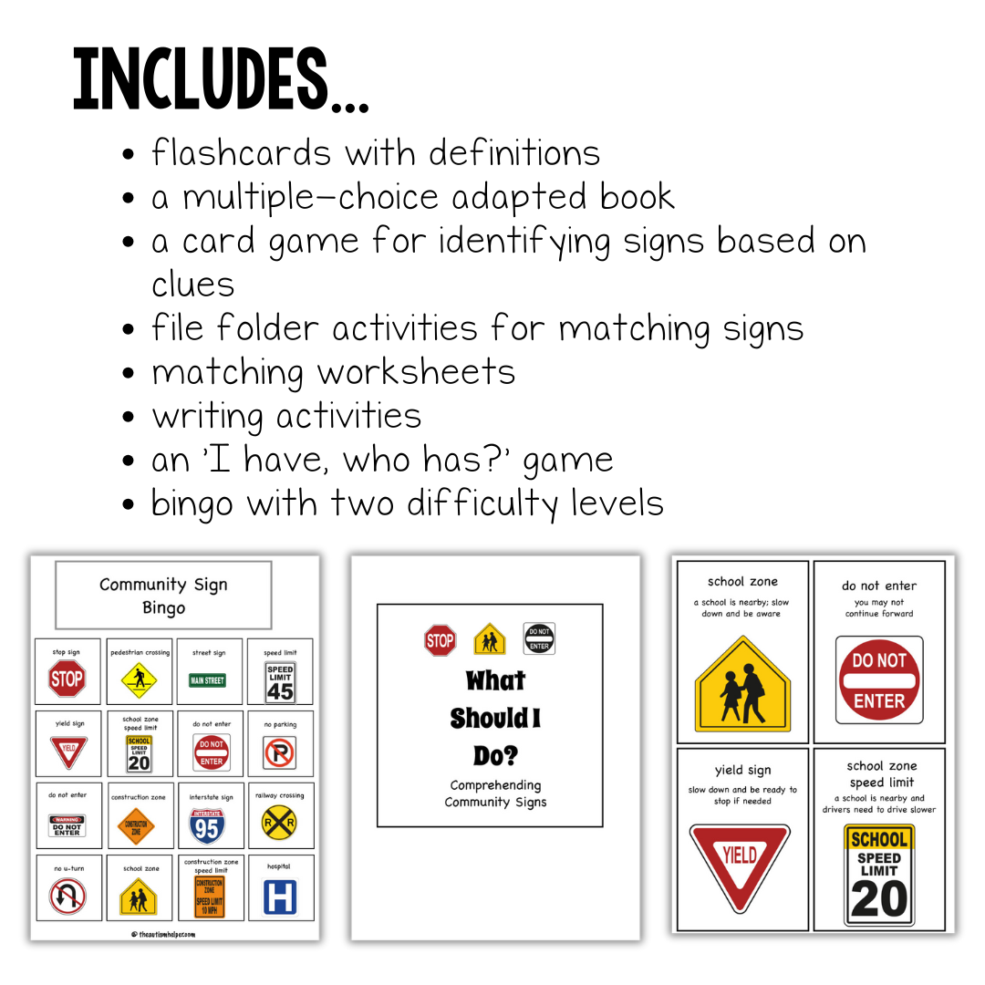 Community Signs Mega Pack for Special Education – The Autism Helper