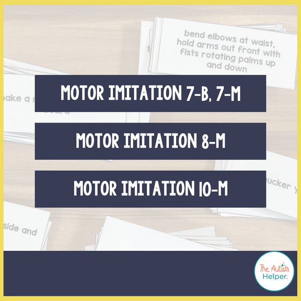 VB-MAPP Task Cards: Motor Imitation Level 2 – The Autism Helper
