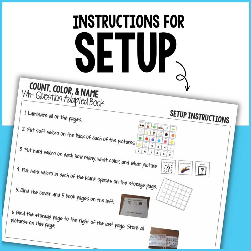 Count, Color, & Name Wh-Question Adapted Book - Summer – The Autism Helper