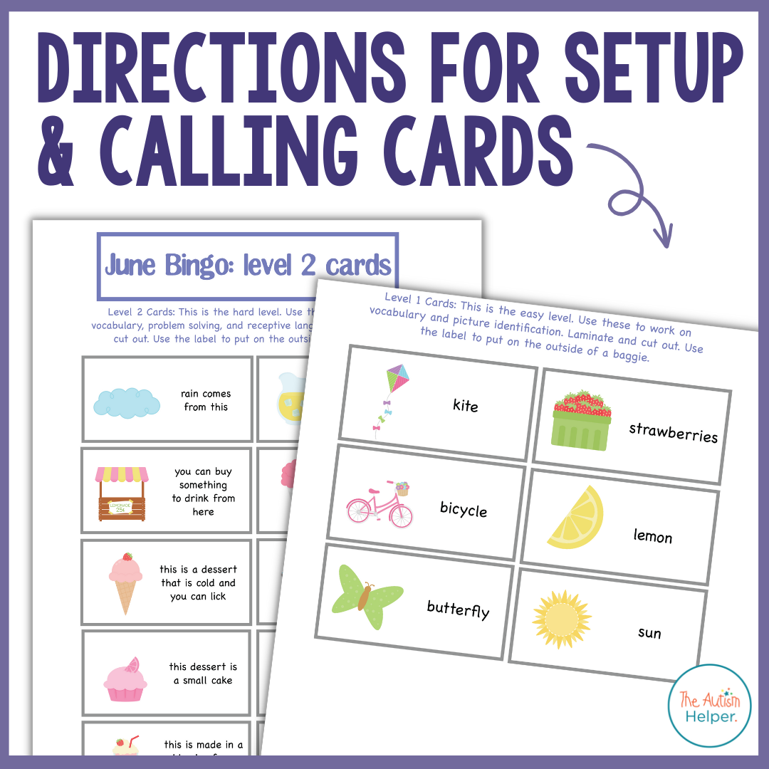 June Bingo – The Autism Helper