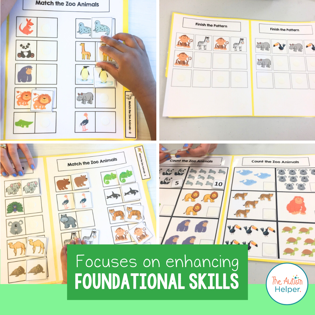 Zoo Animals File Folder Activities – The Autism Helper