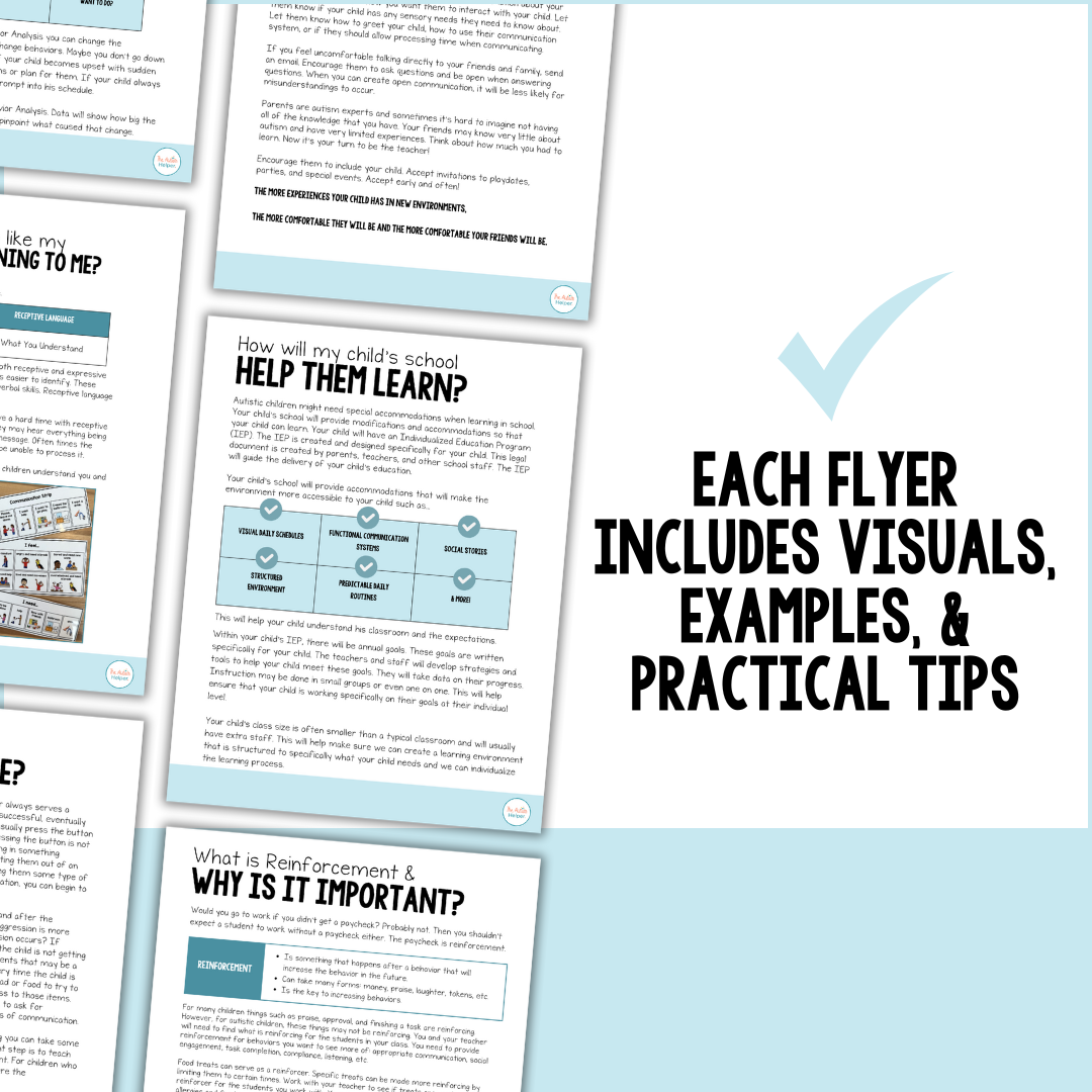 Autism Informational Handouts for Parents & Families – The Autism Helper