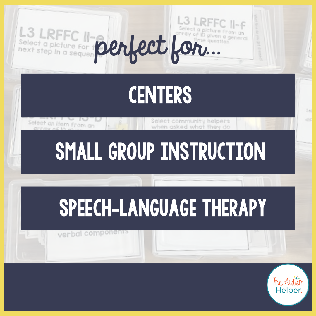 VB-MAPP Task Cards: Function, Feature, and Class Level 3 – The Autism ...