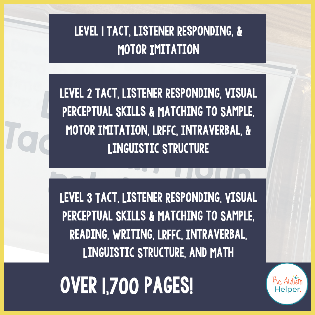 VB-MAPP Task Cards {LEVEL 1,2 AND 3 BUNDLE} – The Autism Helper
