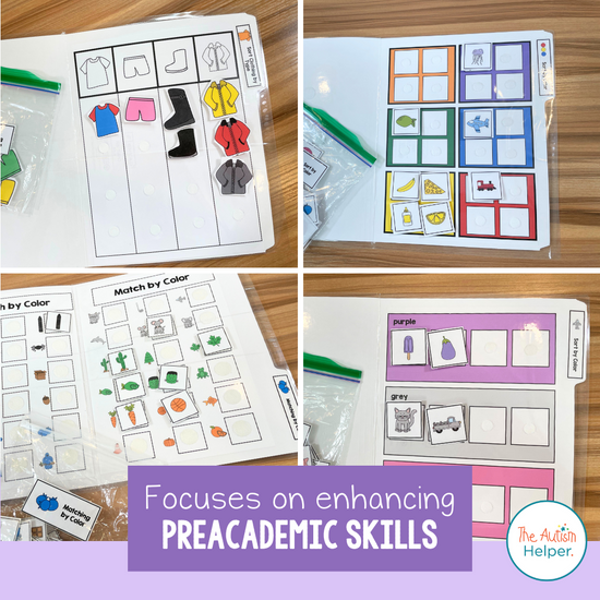 Color, Size, and Type Sorting File Folder Activity Mega Pack – The ...