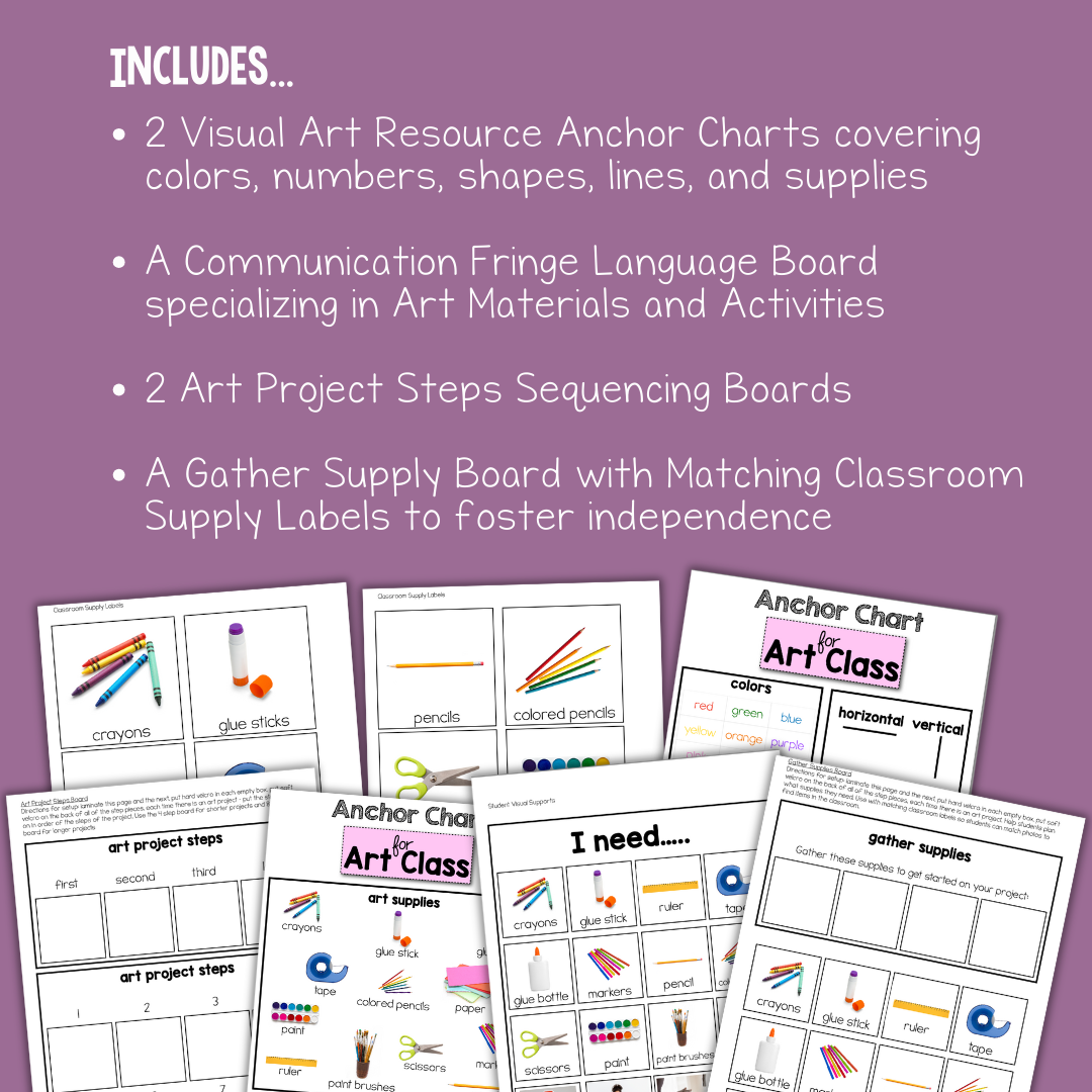 Visual Resources for Art Class – The Autism Helper