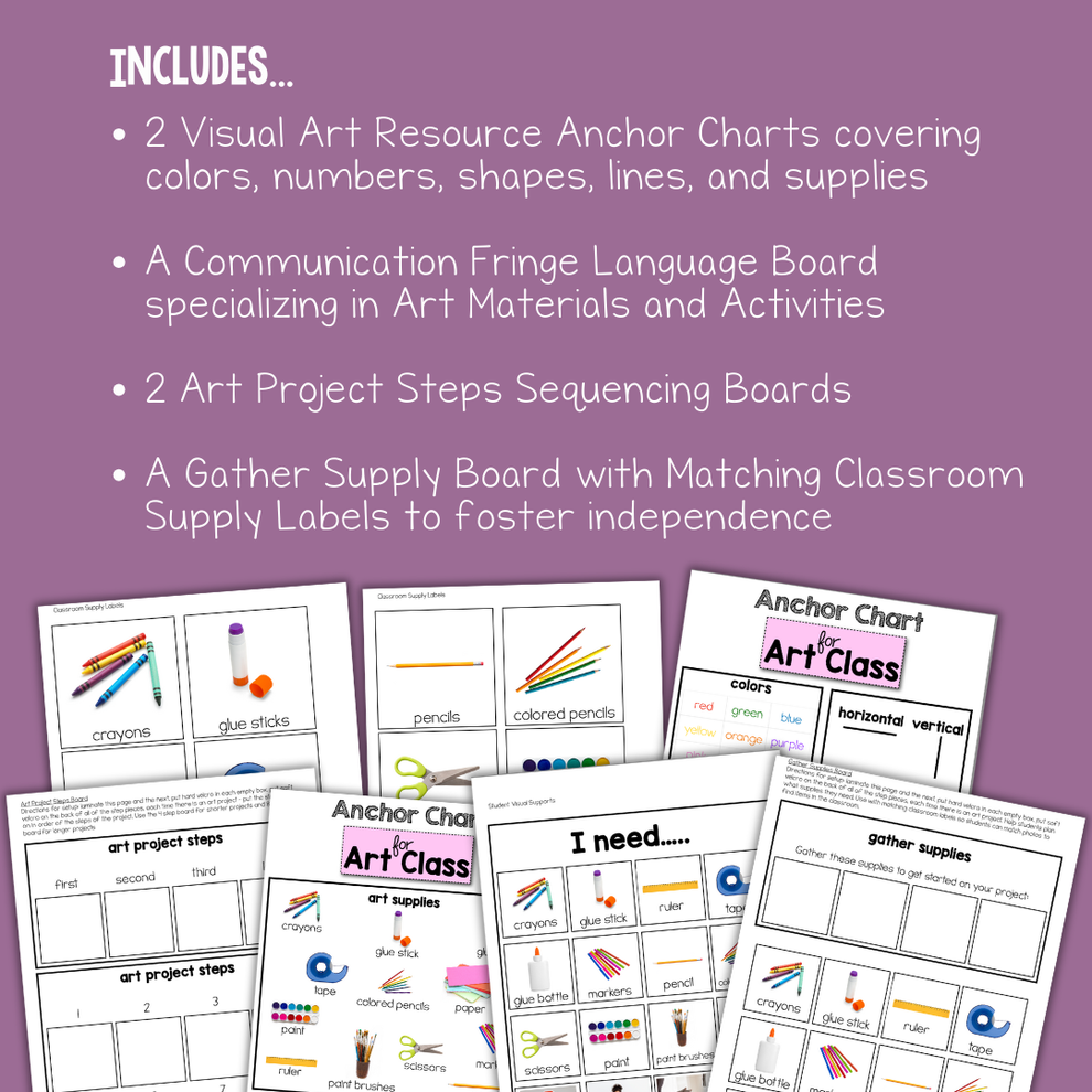 Visual Resources for Art Class – The Autism Helper