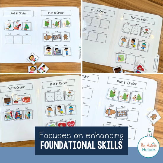 Winter Sequencing File Folder Activities – The Autism Helper