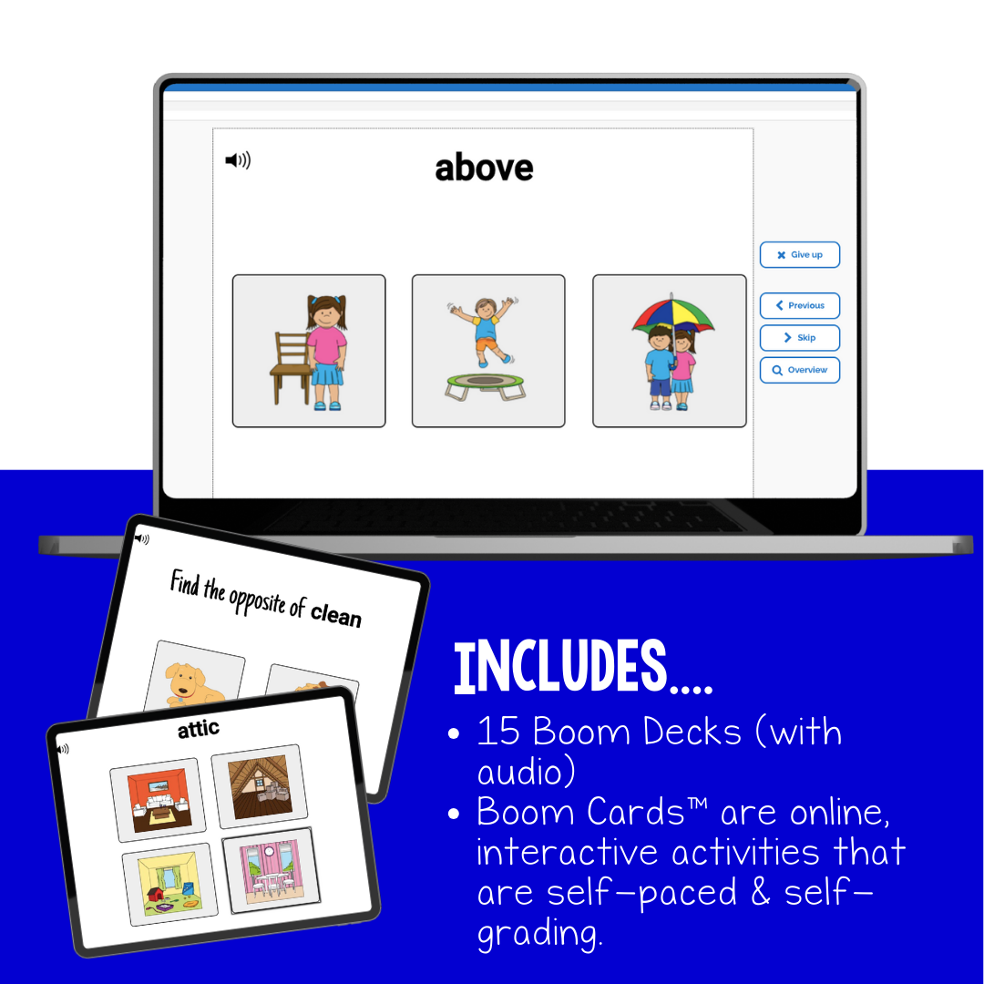 Language Skills Interactive Boom Card BUNDLE – The Autism Helper