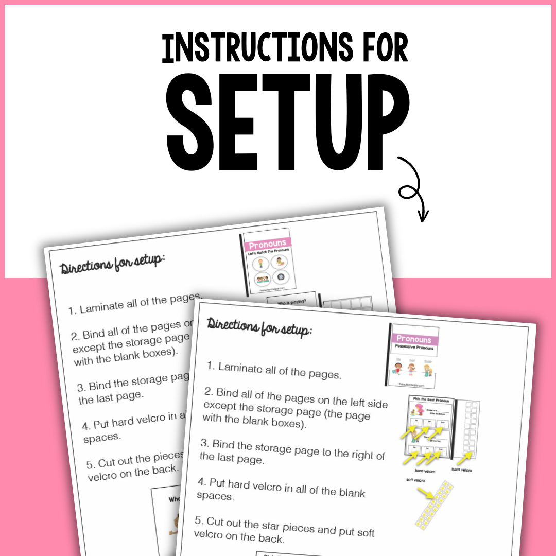 Pronoun Adapted Book Series – The Autism Helper