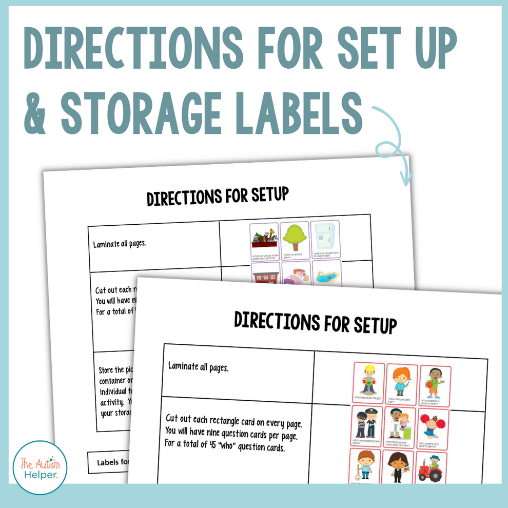 Wh-Question Task Card Set – The Autism Helper