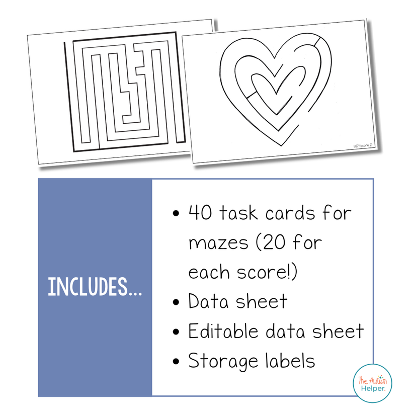 Maze Task Cards [ABLLS-R Aligned B27] – The Autism Helper