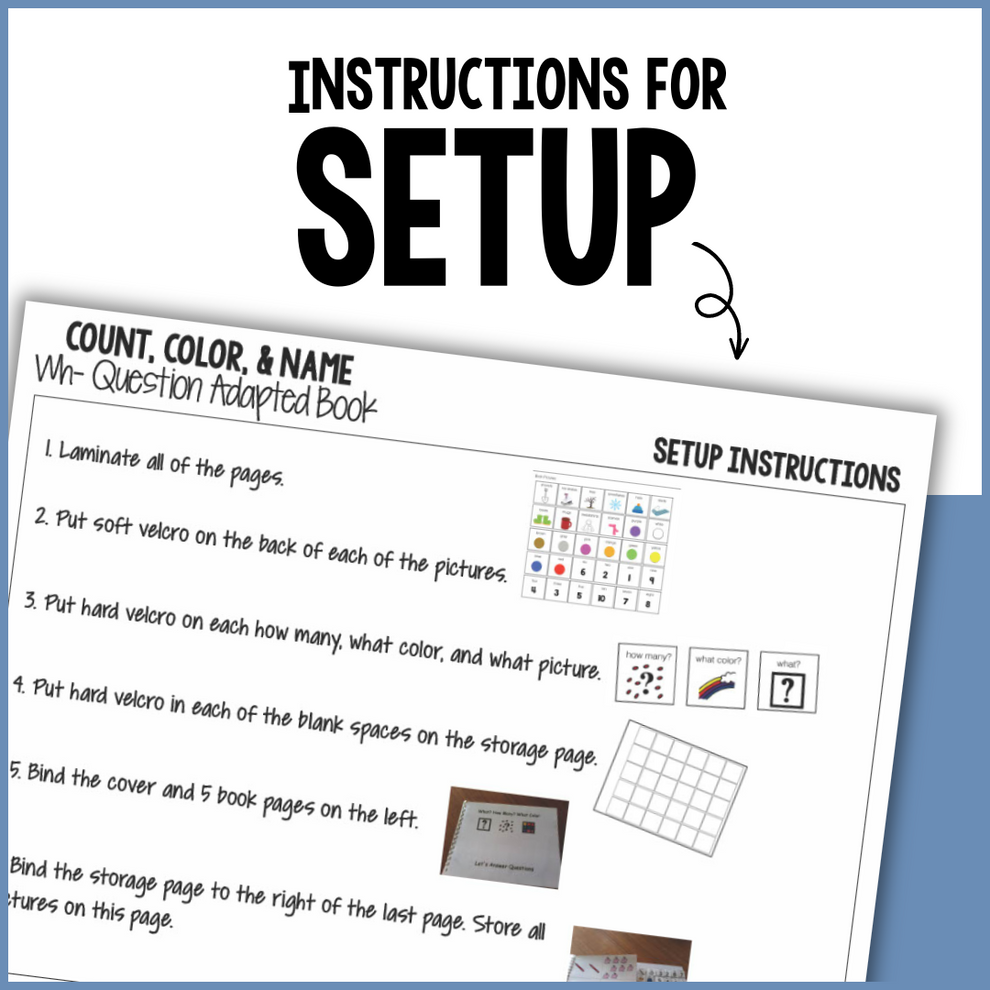 Count, Color, & Name Wh-Question Adapted Book - WINTER – The Autism Helper
