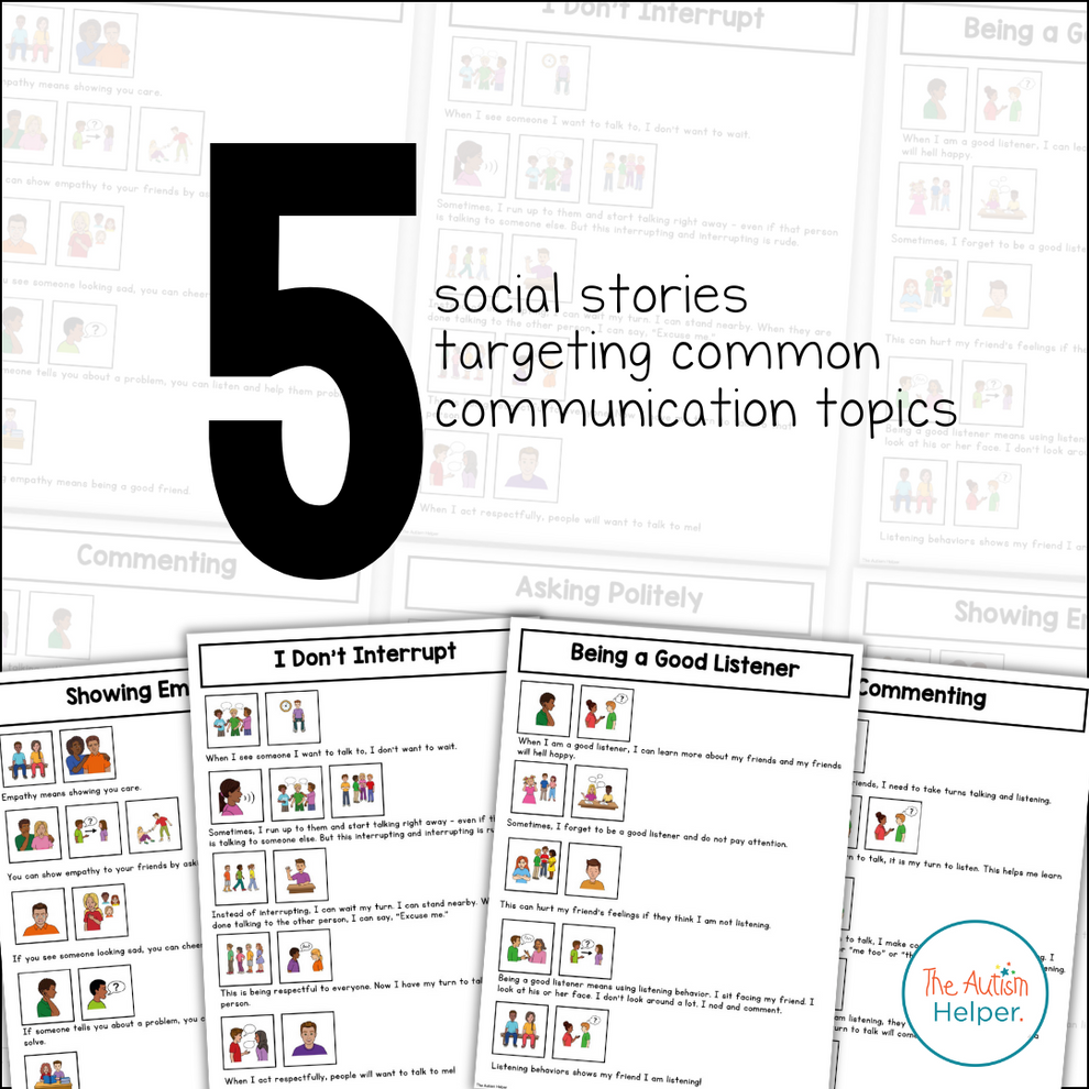 Visual Social Stories - Communication Set 1 – The Autism Helper
