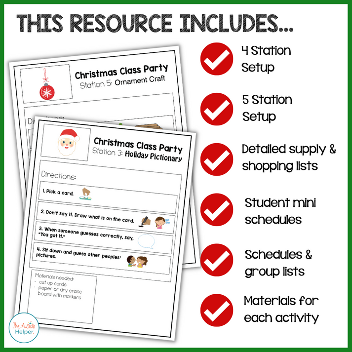 Christmas Class Party Setup Kit – The Autism Helper