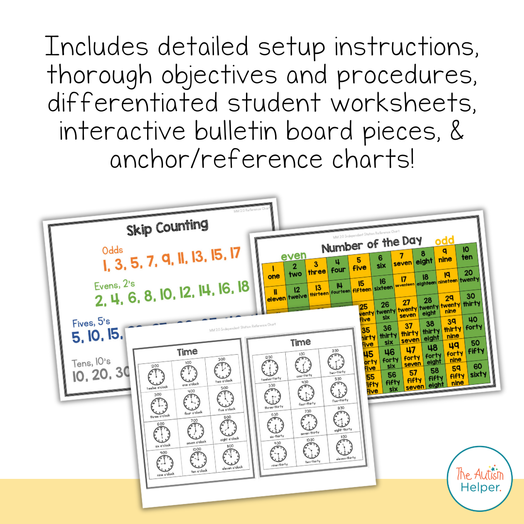 Differentiated Daily Math Activities Level 2 – The Autism Helper