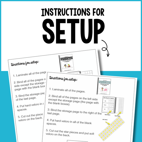 Parts of Speech BUNDLE Adapted Book Series – The Autism Helper
