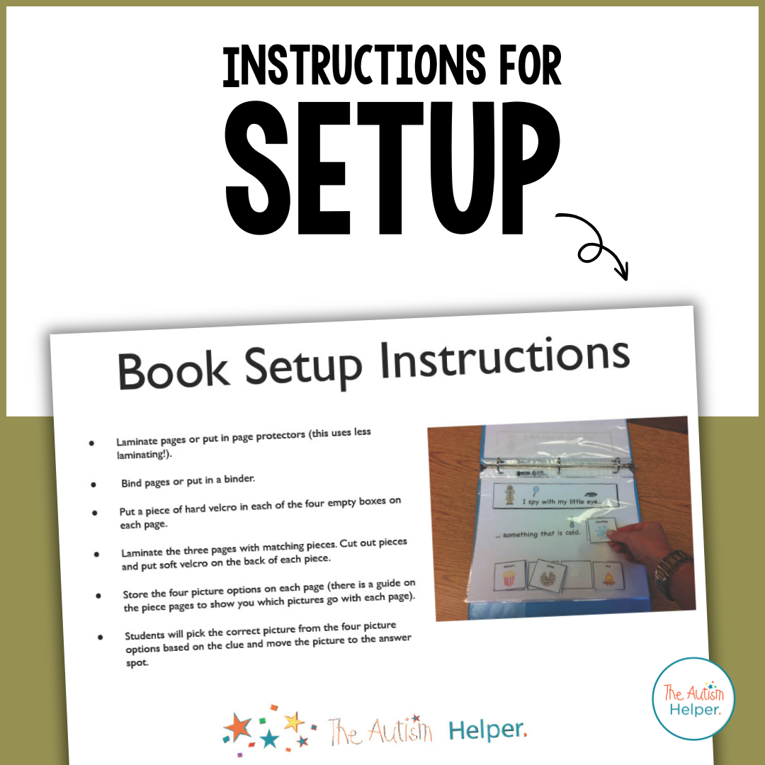 I Spy - Real & Make Believe Adapted Book – The Autism Helper