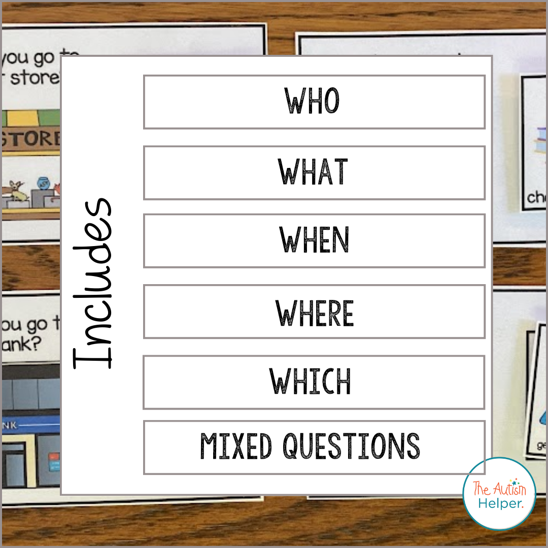 Wh- Question Unit Bundle {All Questions} – The Autism Helper