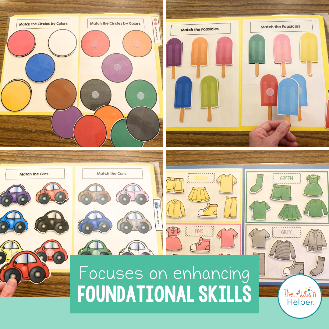 Color Sorting & Matching File Folder Activities – The Autism Helper