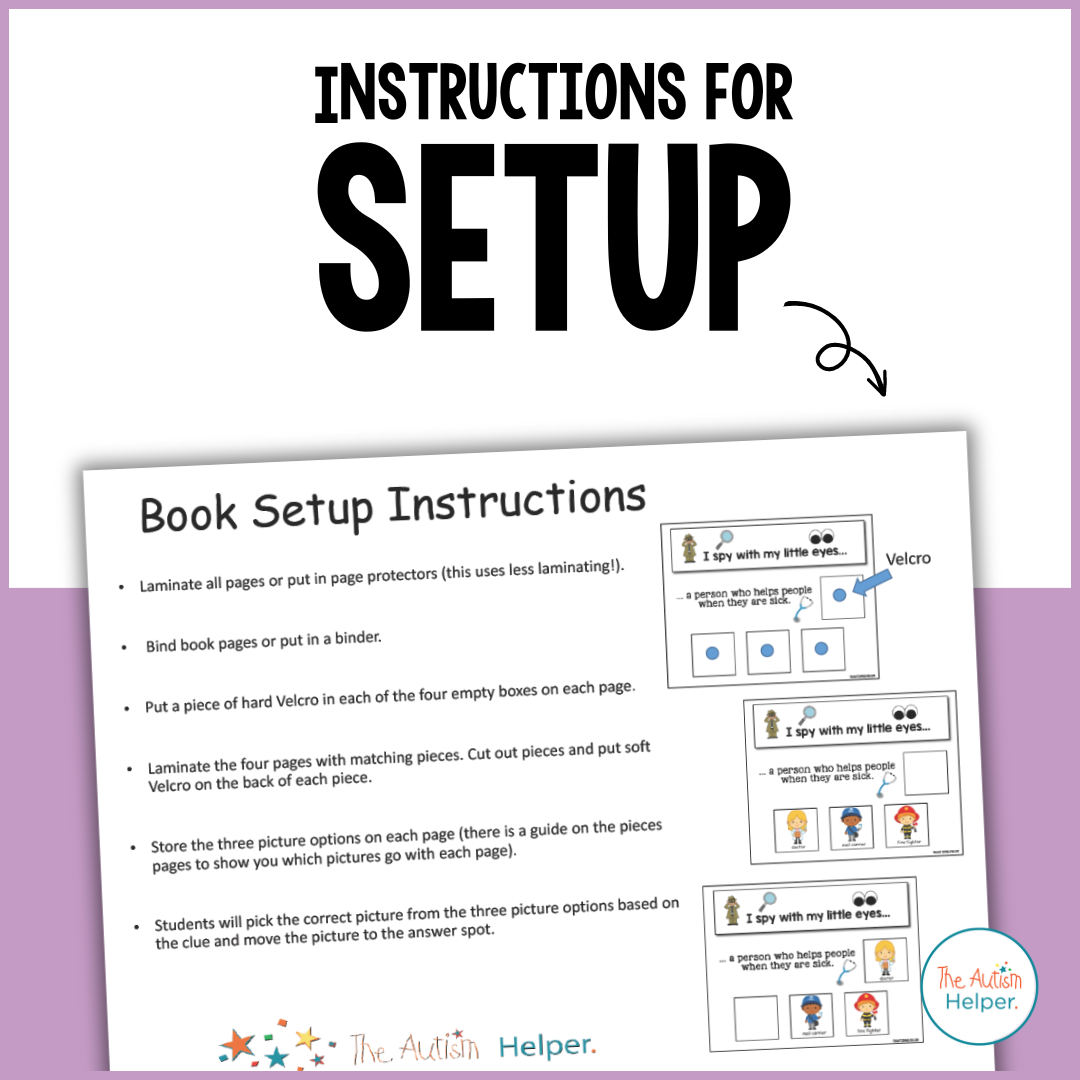 I Spy - Community Helpers Adapted Book – The Autism Helper