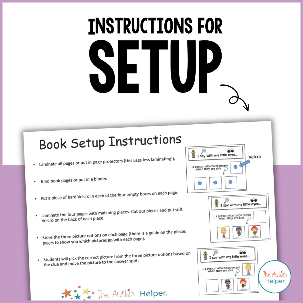 I Spy - Community Helpers Adapted Book – The Autism Helper