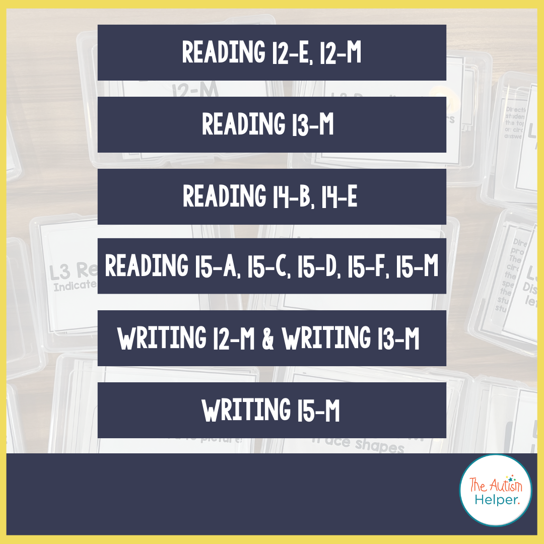 VB-MAPP Task Cards: Reading and Writing Level 3 – The Autism Helper