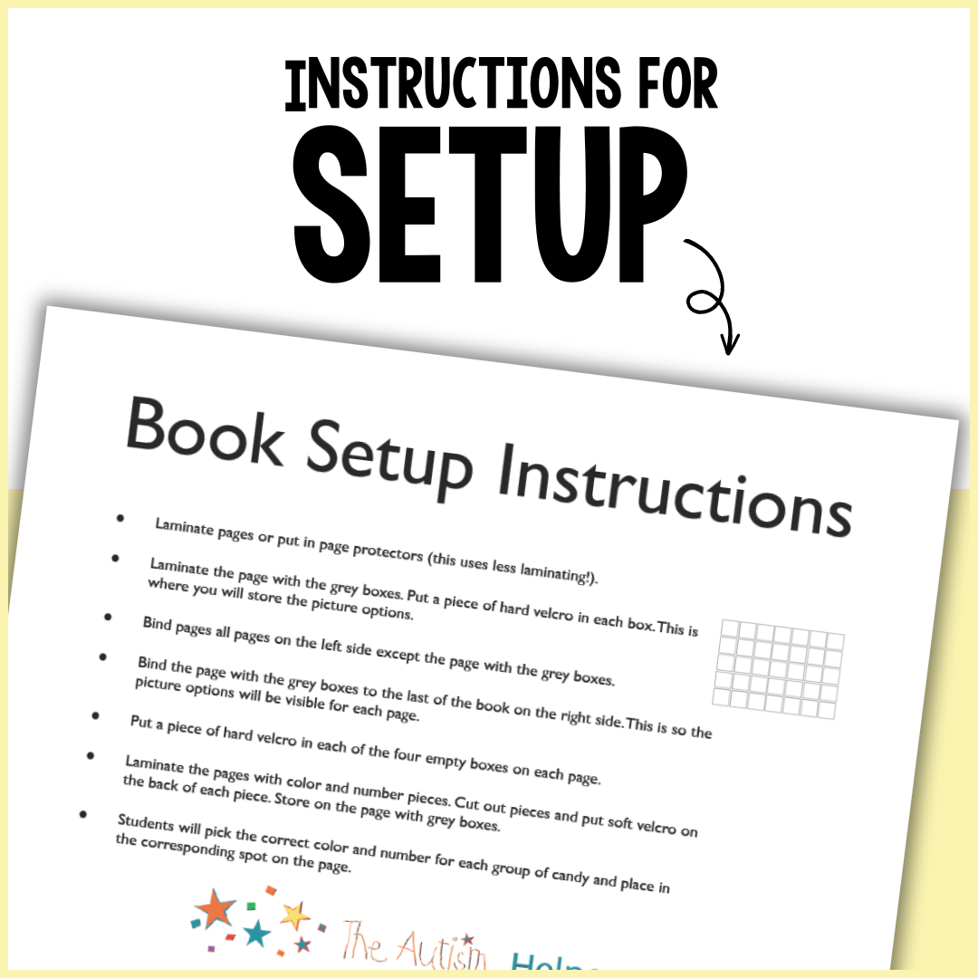 Size, Color, & Counting Animal Adapted Book – The Autism Helper