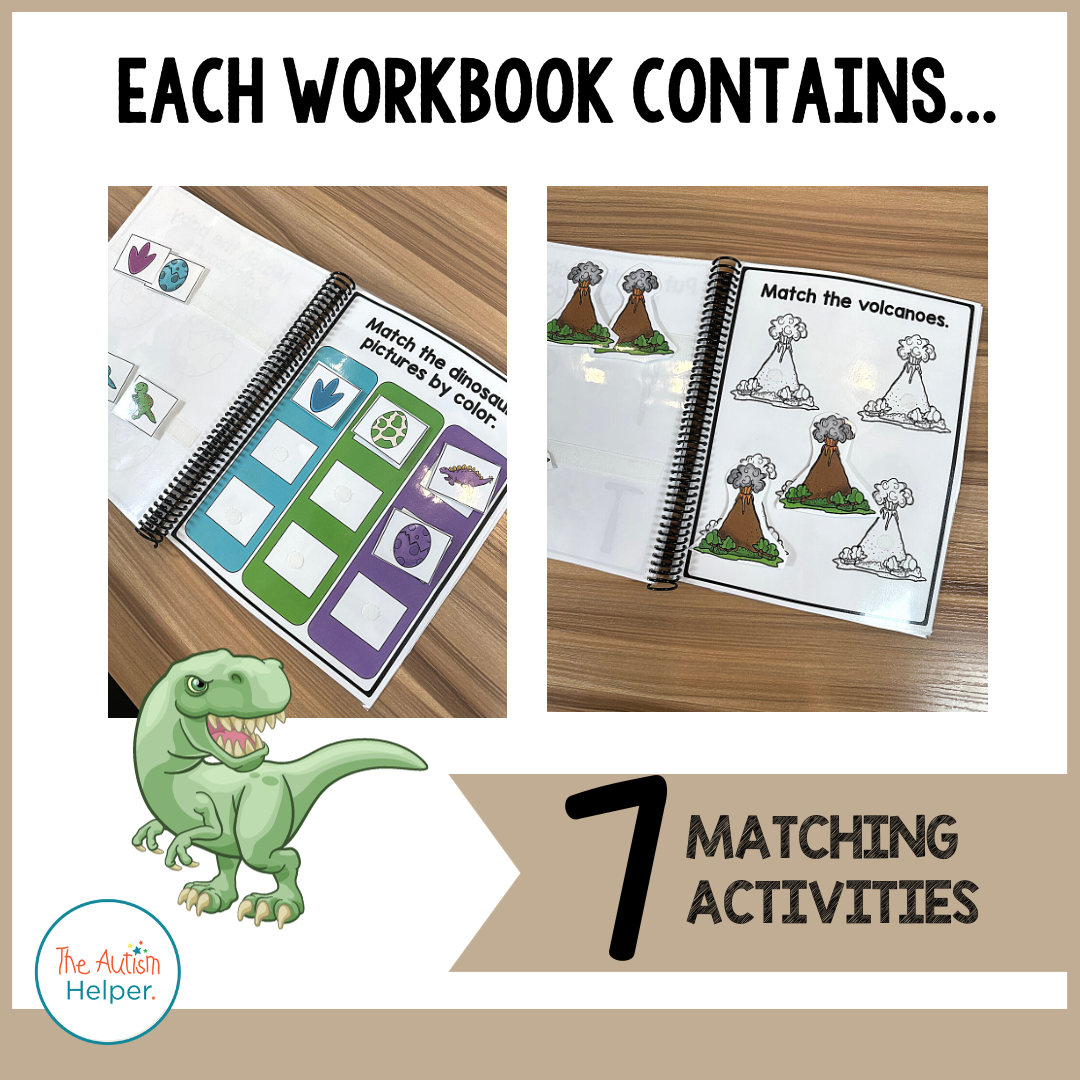 Easy Matching Weekly Workbooks - Dinosaur Edition – The Autism Helper