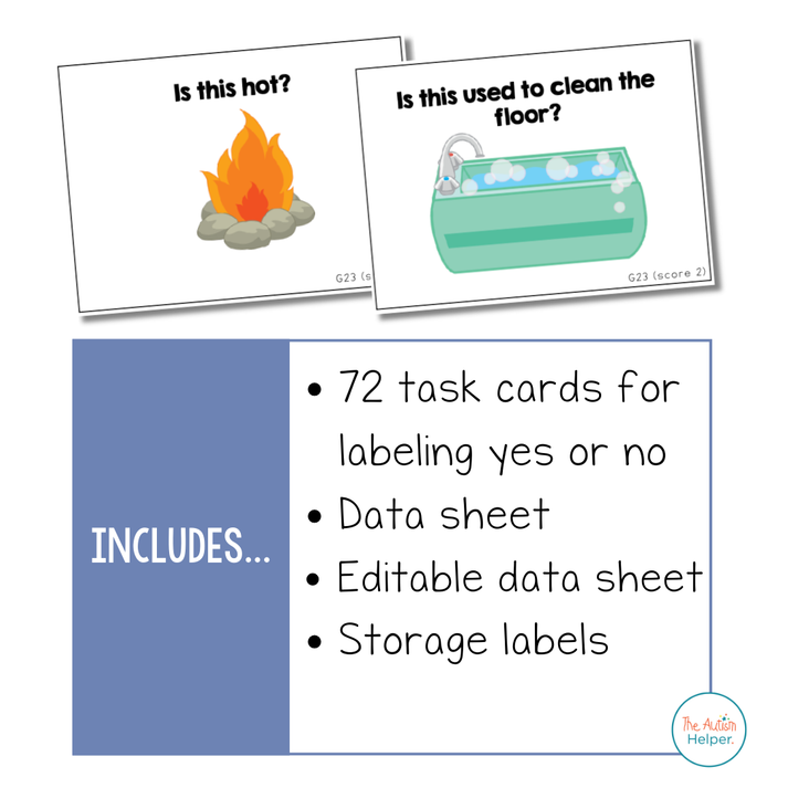 Yes/No Task Cards [ABLLS-R Aligned G23] – The Autism Helper
