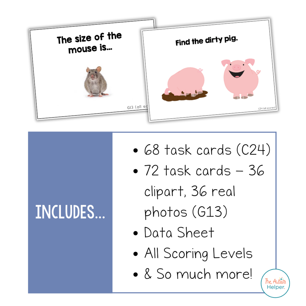 Adjective Task Cards [ABLLS-R Aligned C24, G13] – The Autism Helper