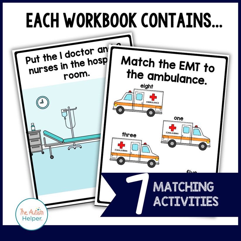 Intermediate Matching Weekly Workbooks - Community Helpers – The Autism ...