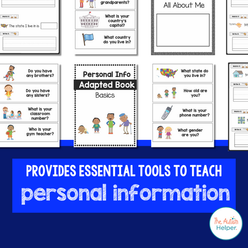 Personal Information Mega Pack {Level 2} – The Autism Helper