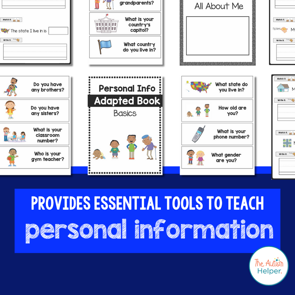Personal Information Mega Pack {Level 2} – The Autism Helper