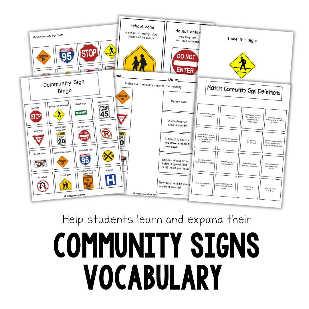 Community Signs Mega Pack for Special Education – The Autism Helper