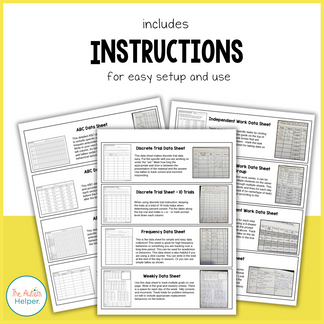Editable Special Education Data Sheets – The Autism Helper
