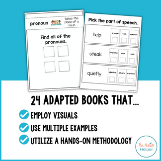 Parts of Speech BUNDLE Adapted Book Series – The Autism Helper