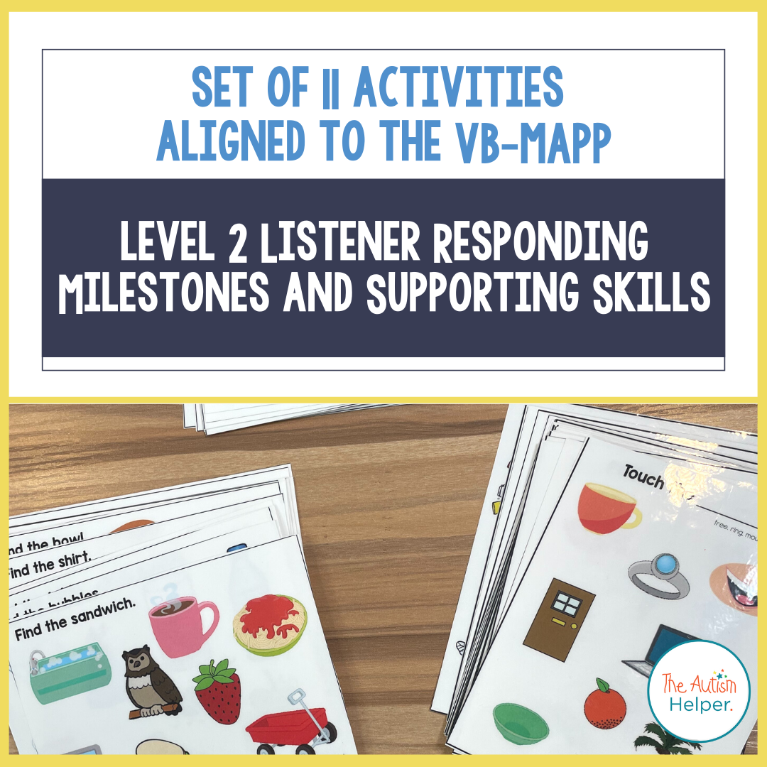 VB-MAPP Task Cards: Listener Responding Level 2 – The Autism Helper